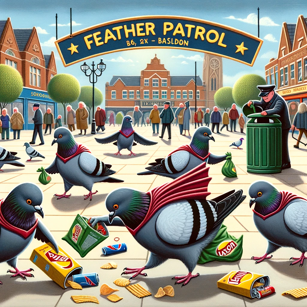 Basildon's Pigeons Form 'Feather Patrol' to Combat Littering